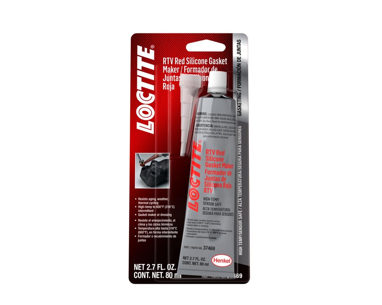 LOCTITE® 596 Superflex Red High Temp RTV Silicone Adhesive Sealant ...