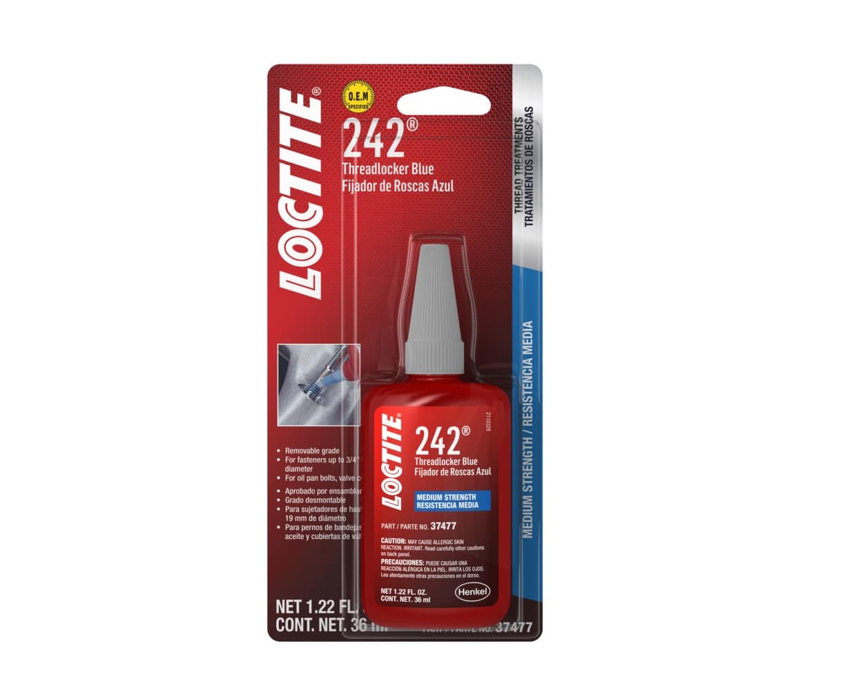 LOCTITE® 242 Blue Medium Strength Threadlocker - EXD Supply
